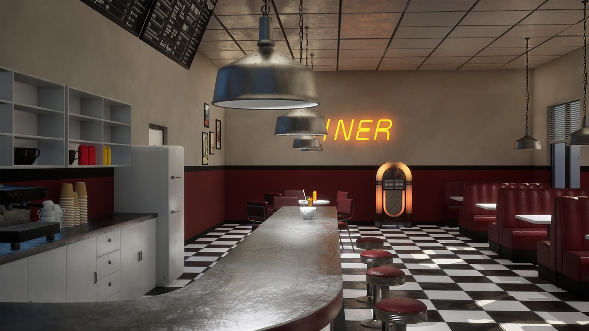 Diner Interior 3D - TurboSquid 2316831