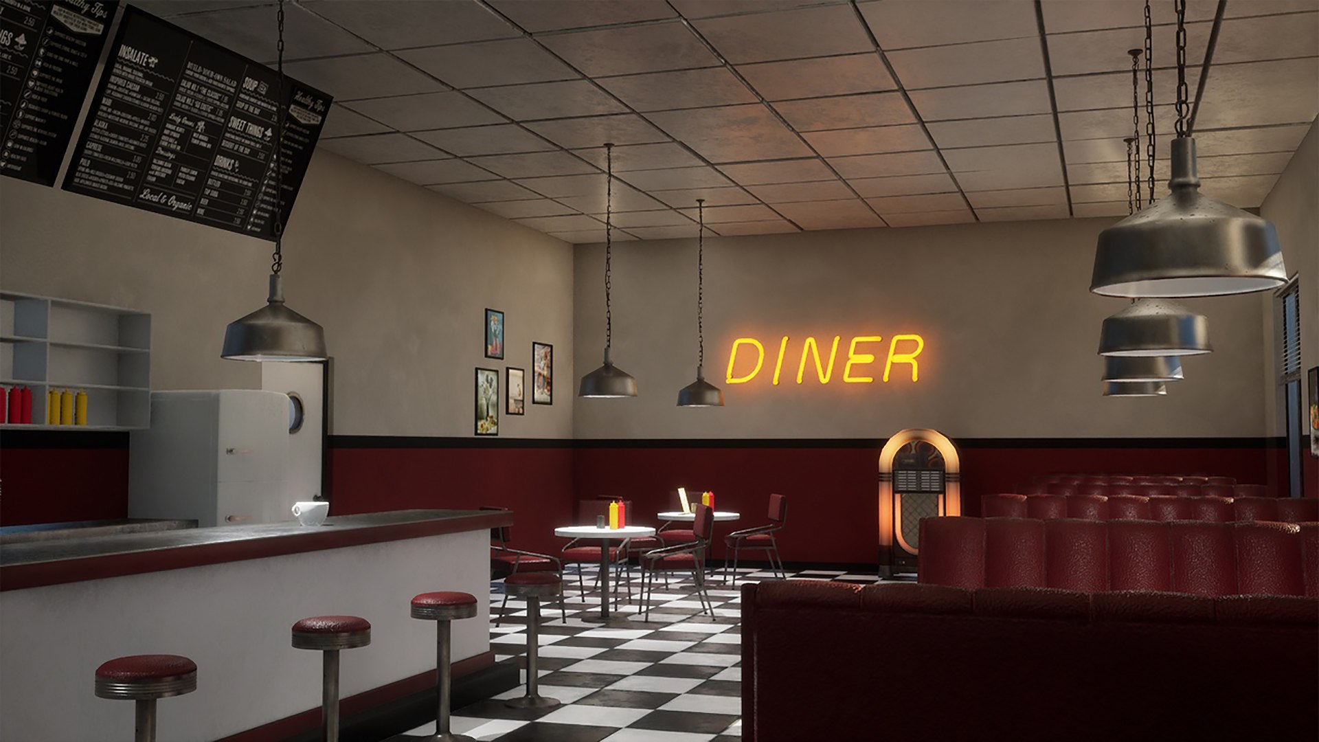 Diner Interior 3D - TurboSquid 2316831
