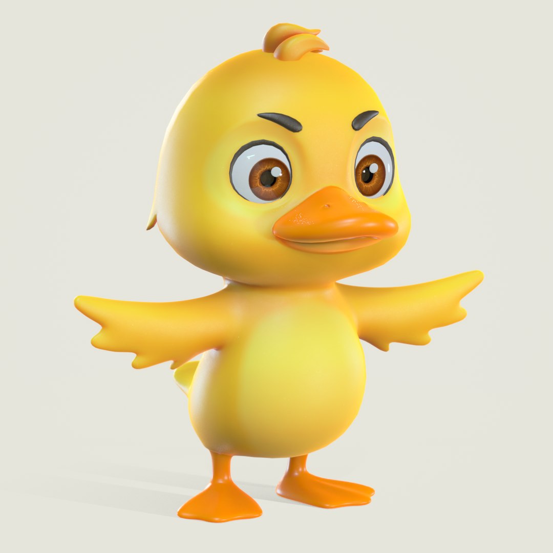 Cartoon Duck 3D Model - TurboSquid 2429045