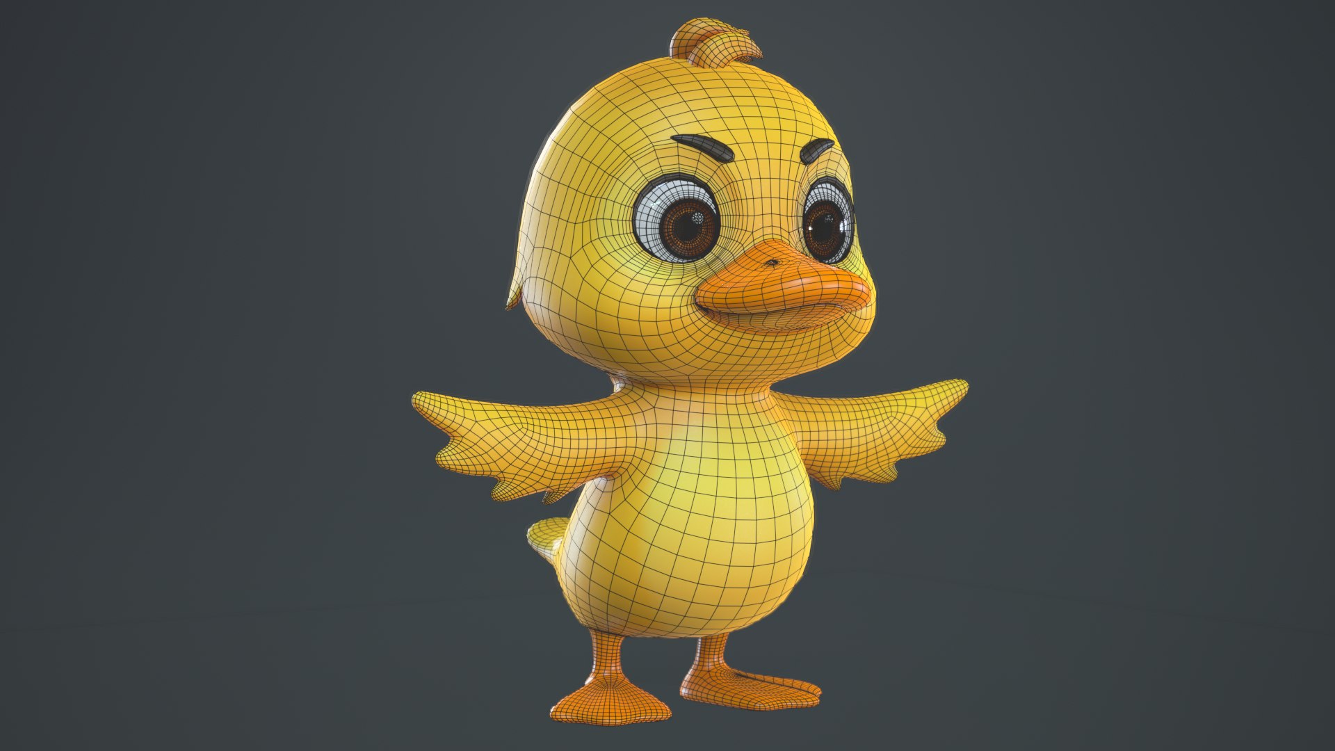Cartoon Duck 3D Model - TurboSquid 2429045