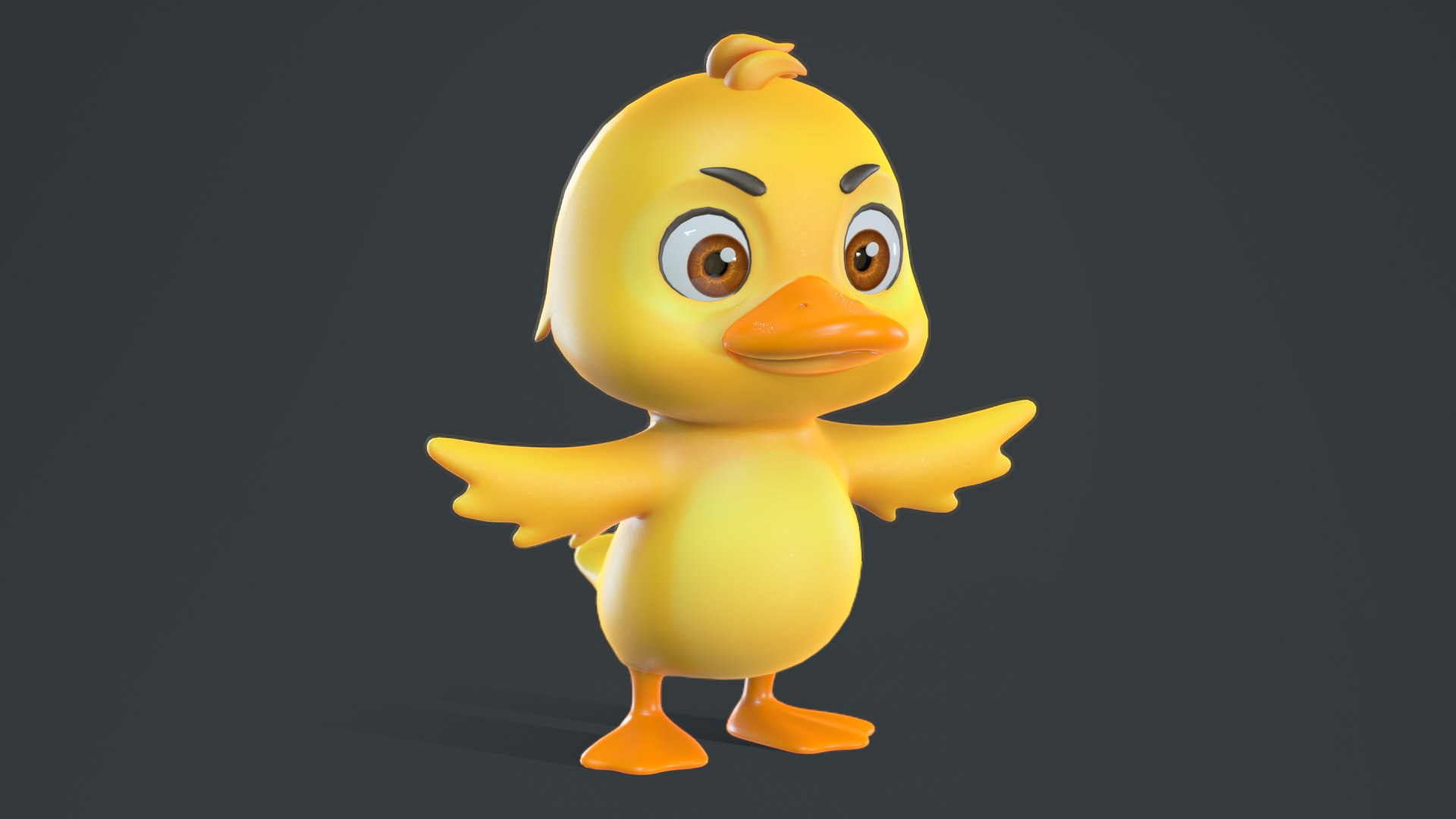 Cartoon Duck 3D Model - TurboSquid 2429045