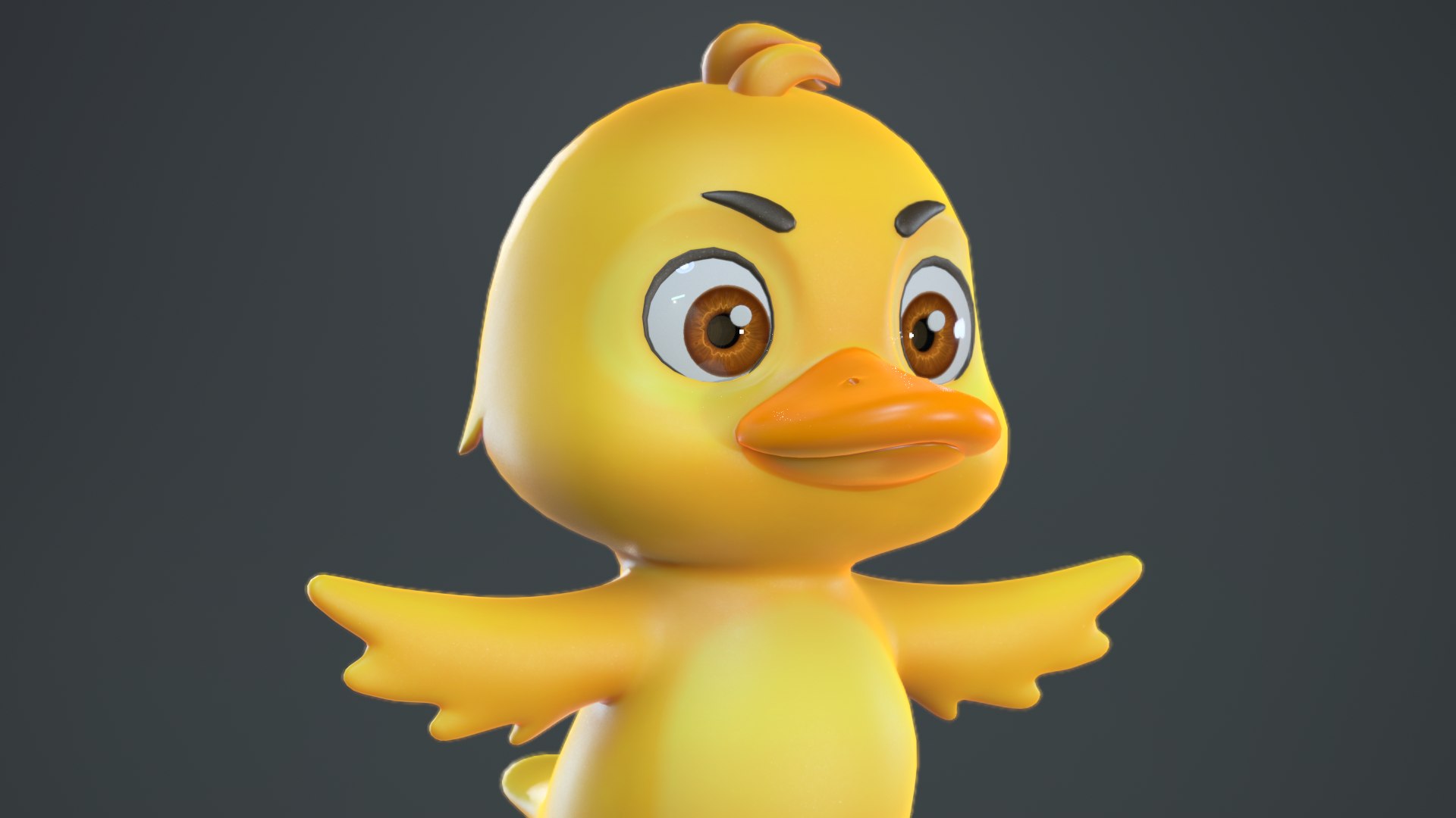 Cartoon Duck 3D Model - TurboSquid 2429045