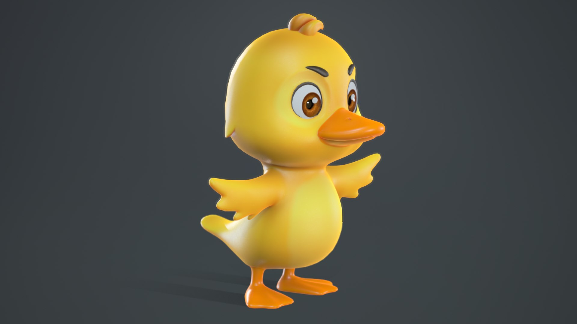 Cartoon Duck 3D Model - TurboSquid 2429045