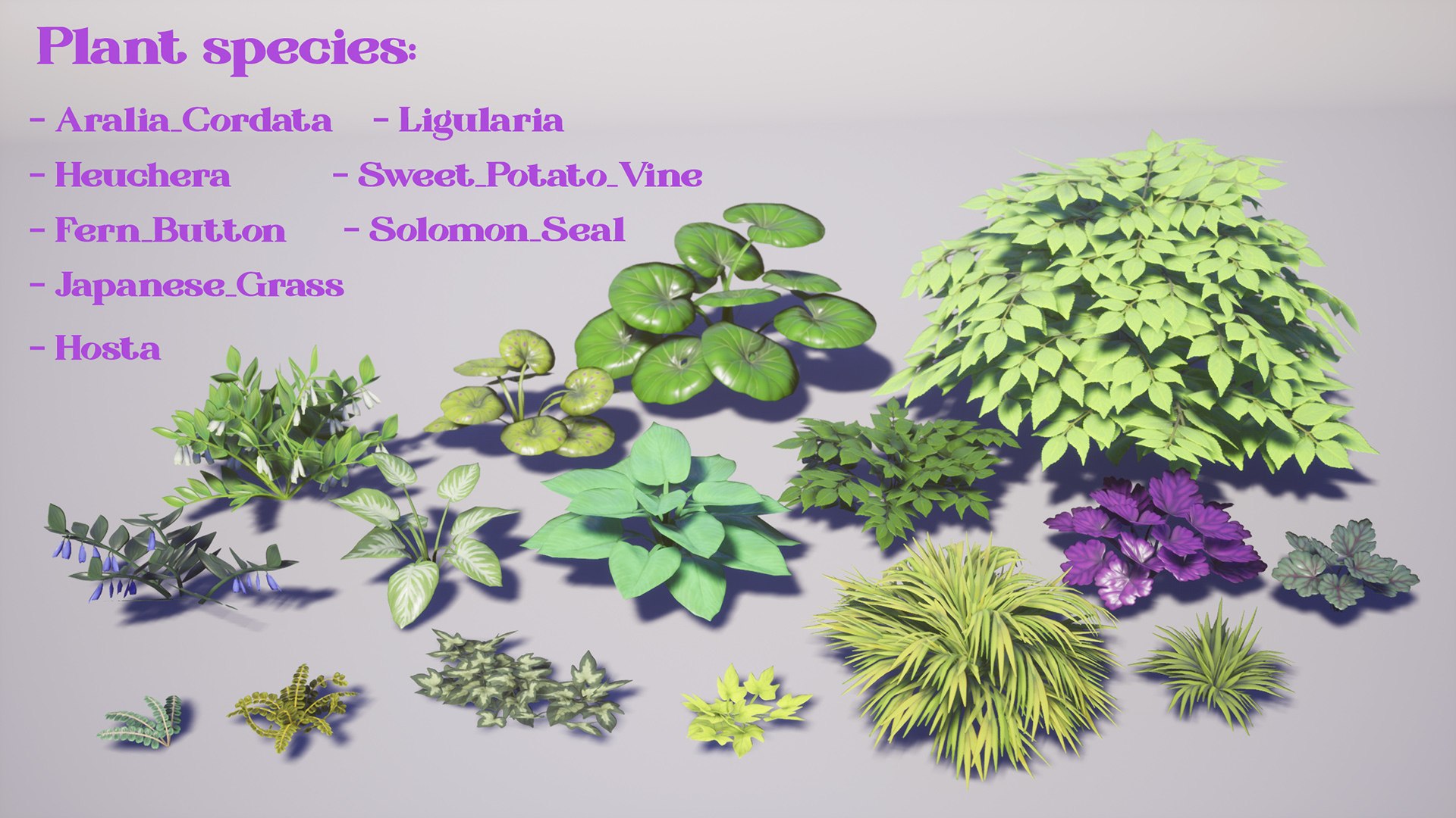 Garden Foliage Pack 3D Model - TurboSquid 2086713