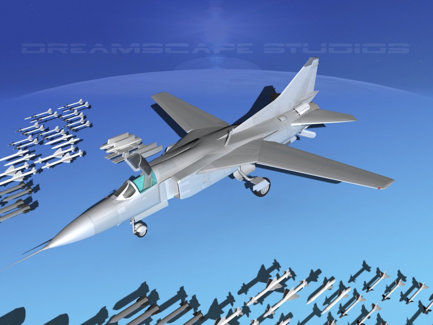3d dxf mig-23 flogger b fighter