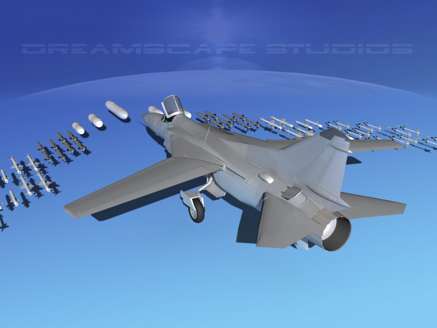 3d dxf mig-23 flogger b fighter