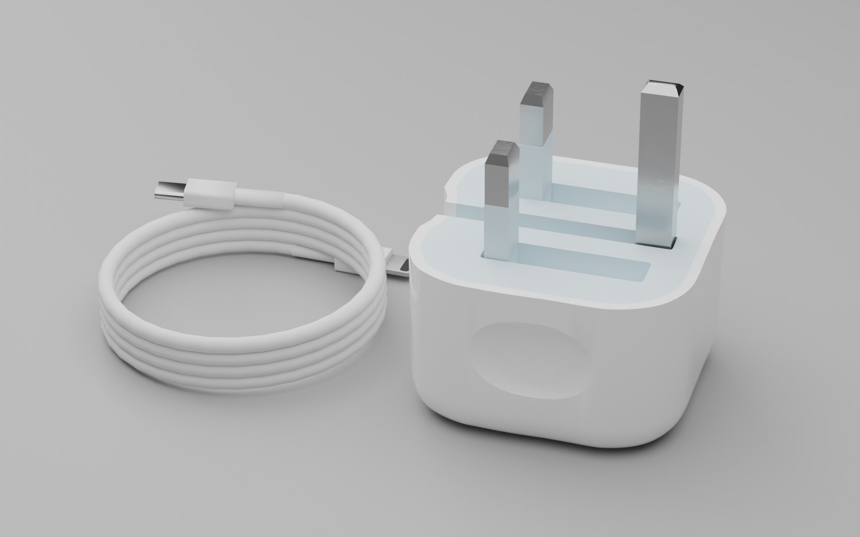 IPhone 30W 3-Pin Power Adapter 3D Model - High-Quality PBR - 3D 30W ...