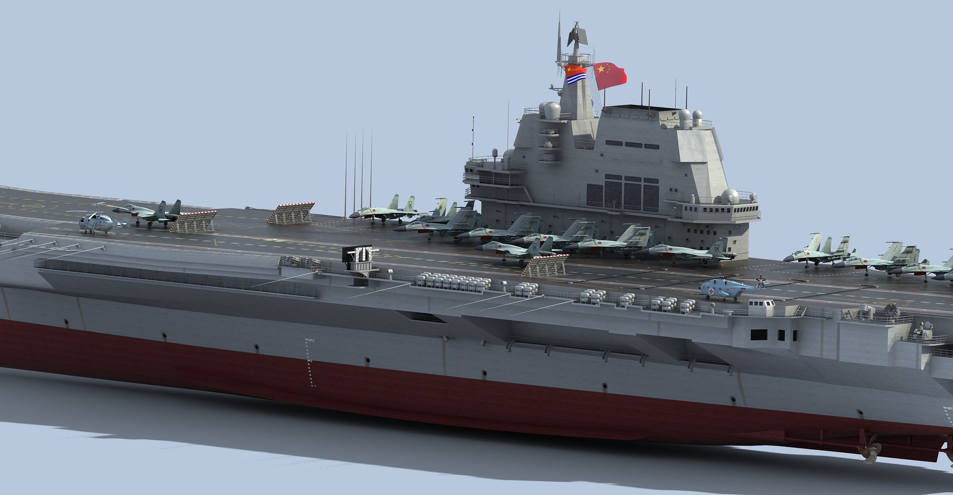 3D Model Chinese Aircraft Carrier CV-17 Shandong - TurboSquid 2001219