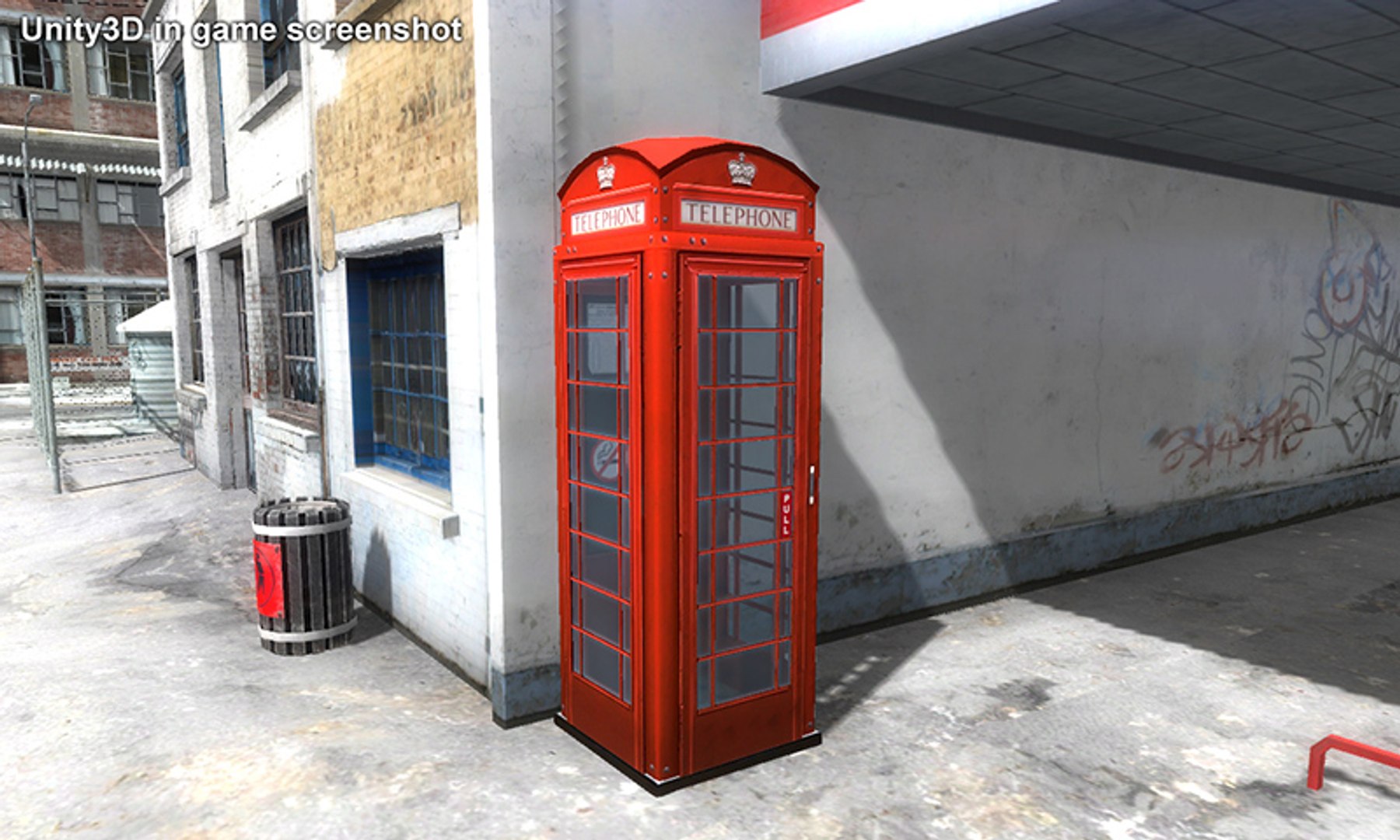 English Phonebooth 3d Model