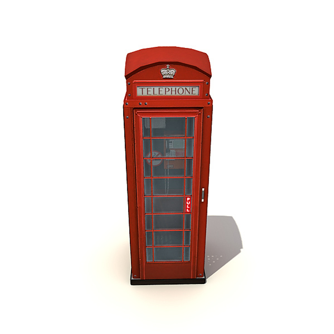 English Phonebooth 3d Model