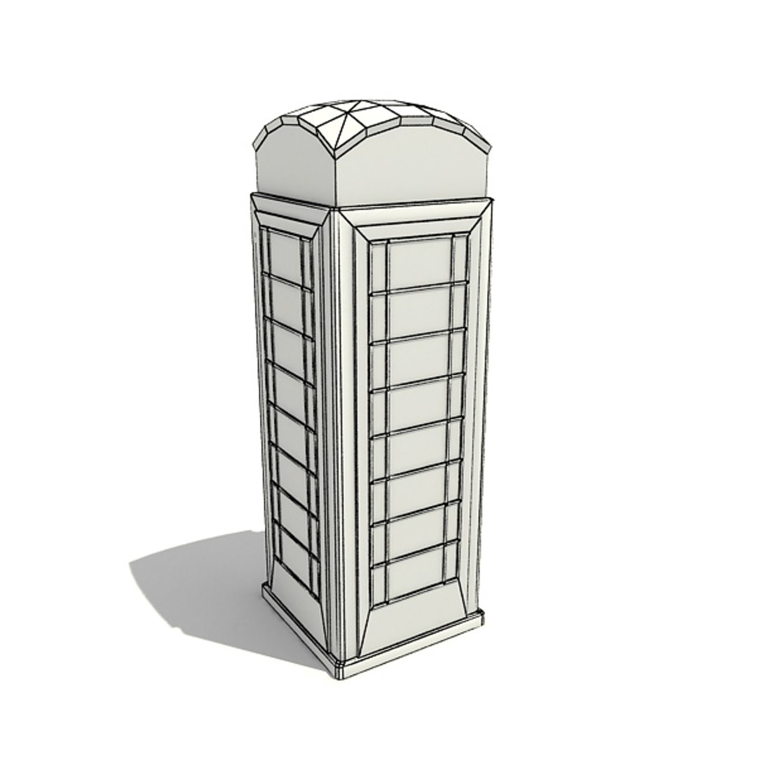 English Phonebooth 3d Model