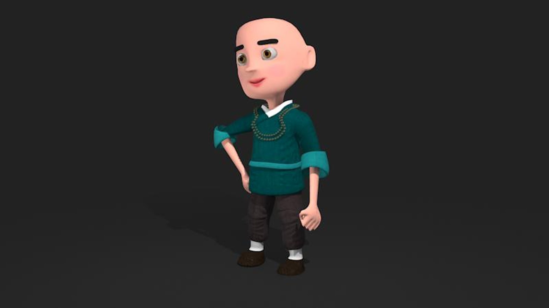 Cartoon Monk 3D - TurboSquid 1469866
