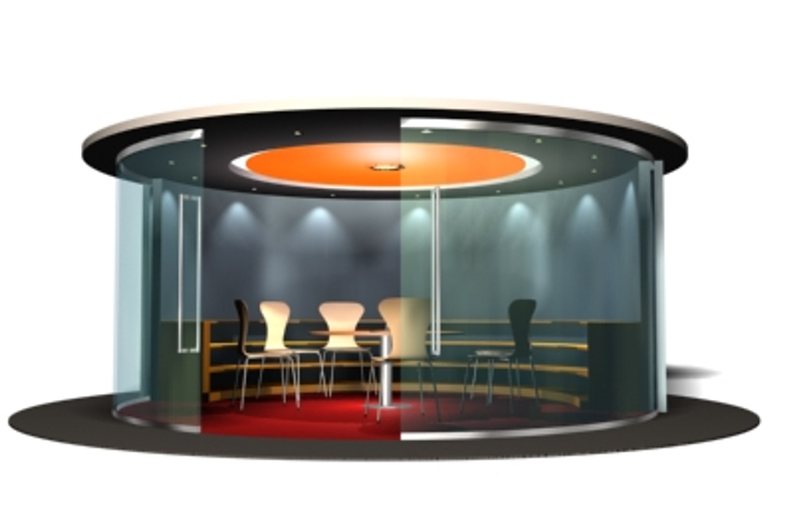 3d model office interior pod