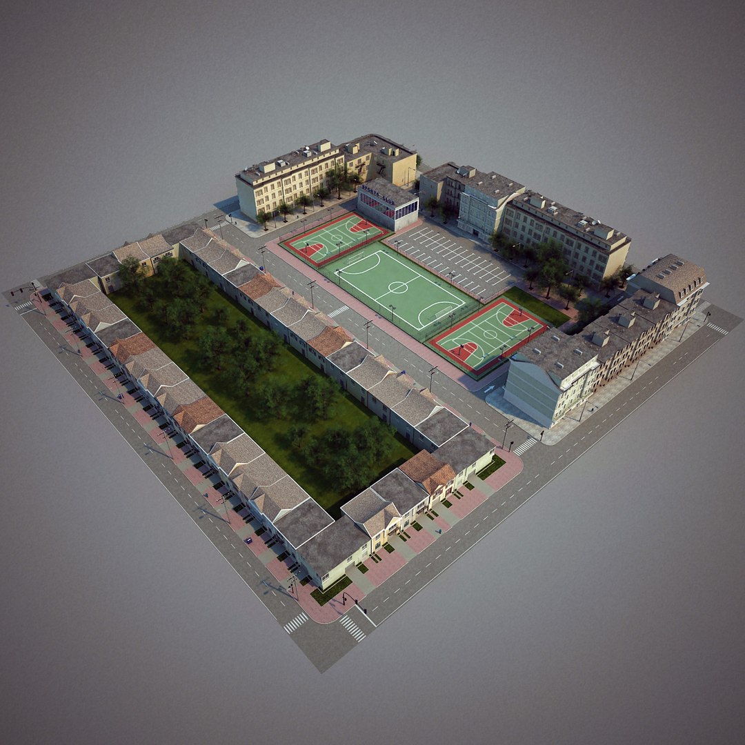 Realistic Hd City Block 3d Max