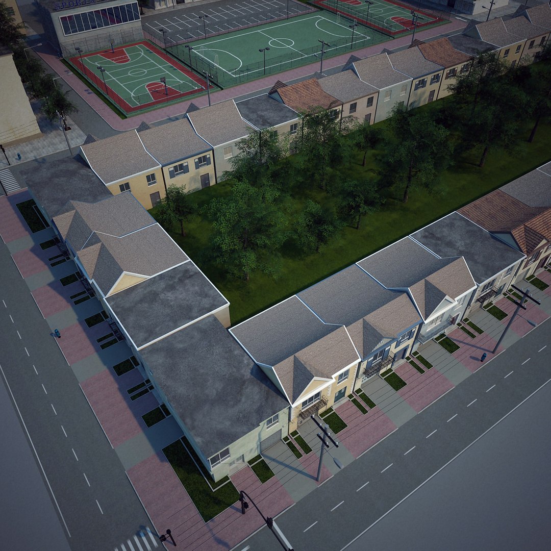 Realistic Hd City Block 3d Max