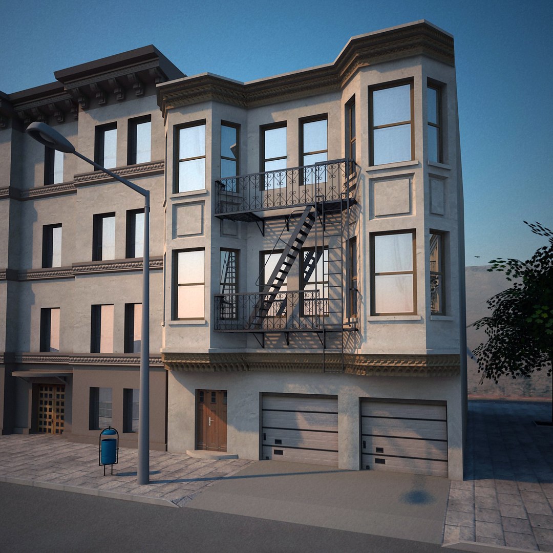 realistic hd city block 3d max