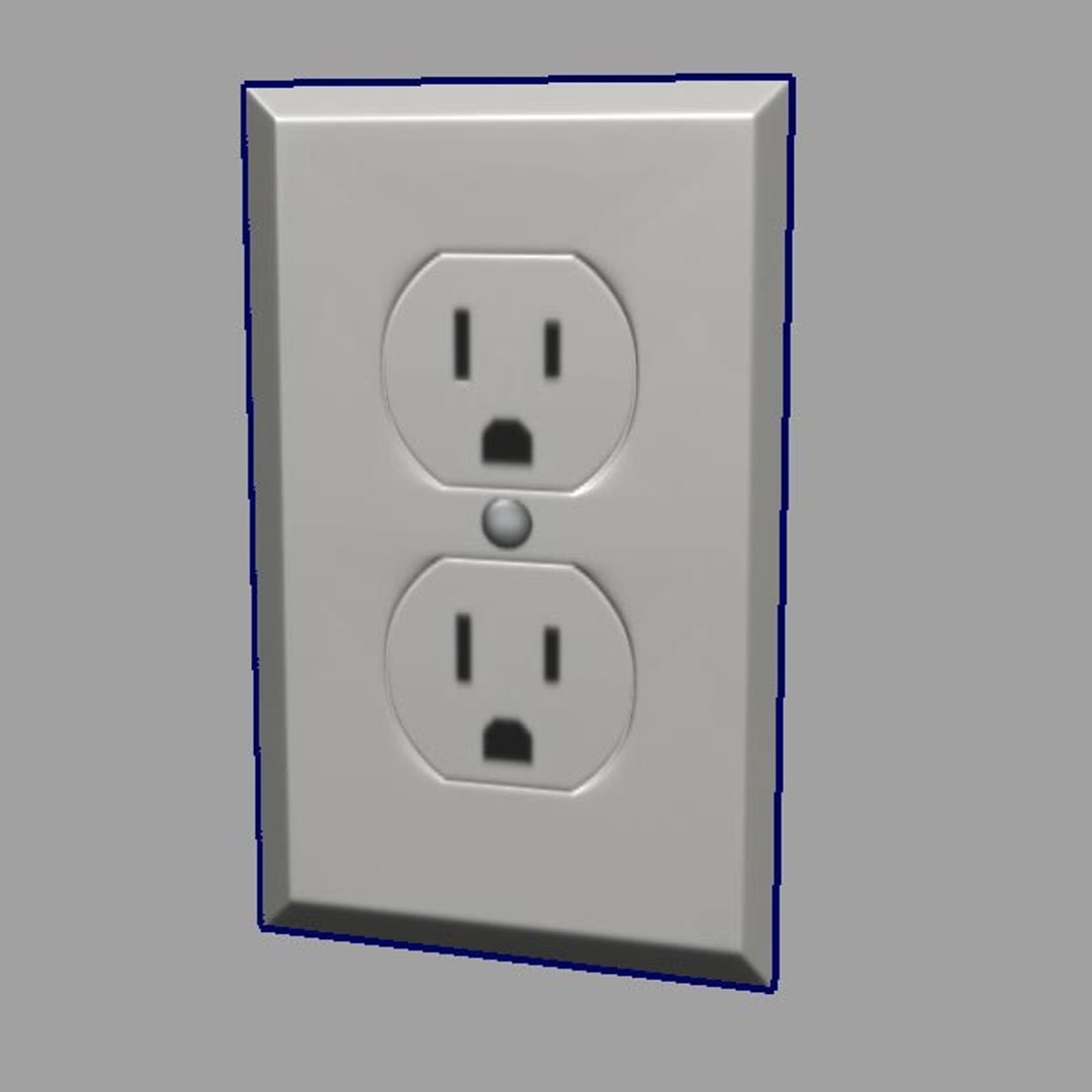 110v Outlet 3d Model