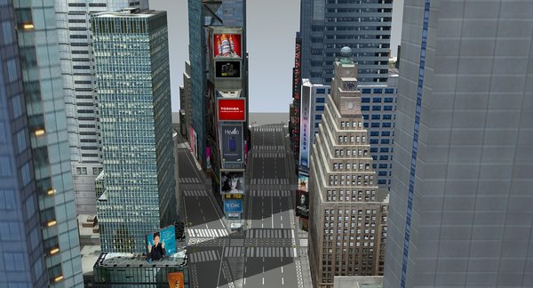 3d new york square time