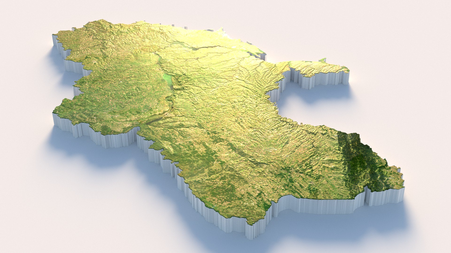 Ukraine Terrain Map 3D Model - TurboSquid 2337624