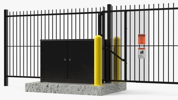modelo 3d Portón Vertical Industrial Negro - TurboSquid 2202976
