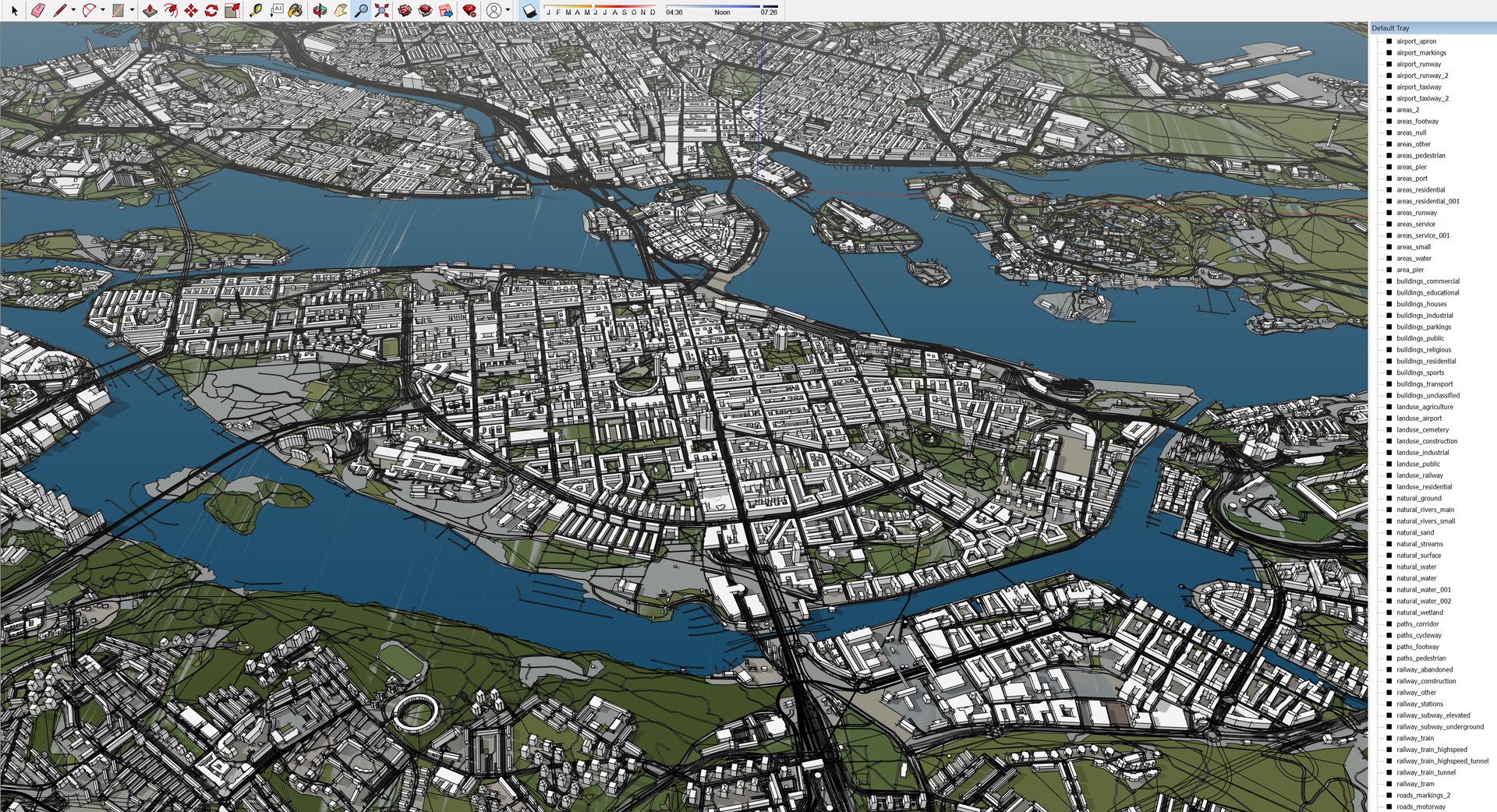 Stockholm Area Urban 3D Model - TurboSquid 1334524