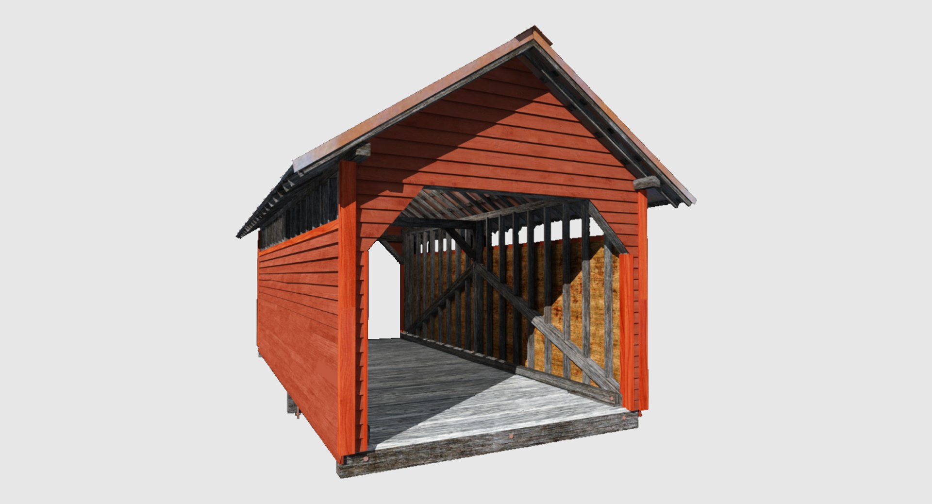 Covered Bridge Model - TurboSquid 1422848
