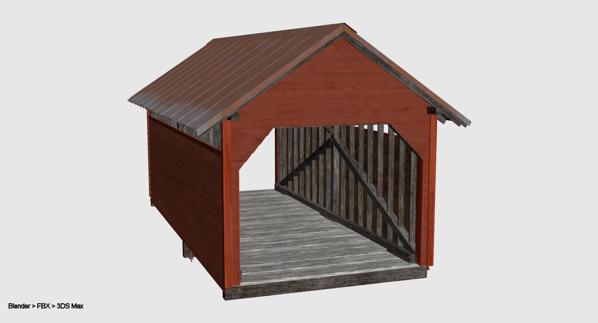 Covered Bridge Model - TurboSquid 1422848
