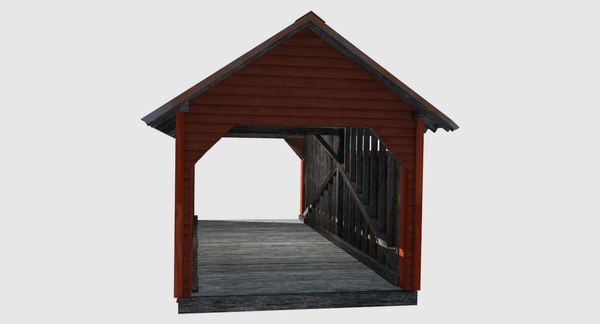 Covered bridge model - TurboSquid 1422848