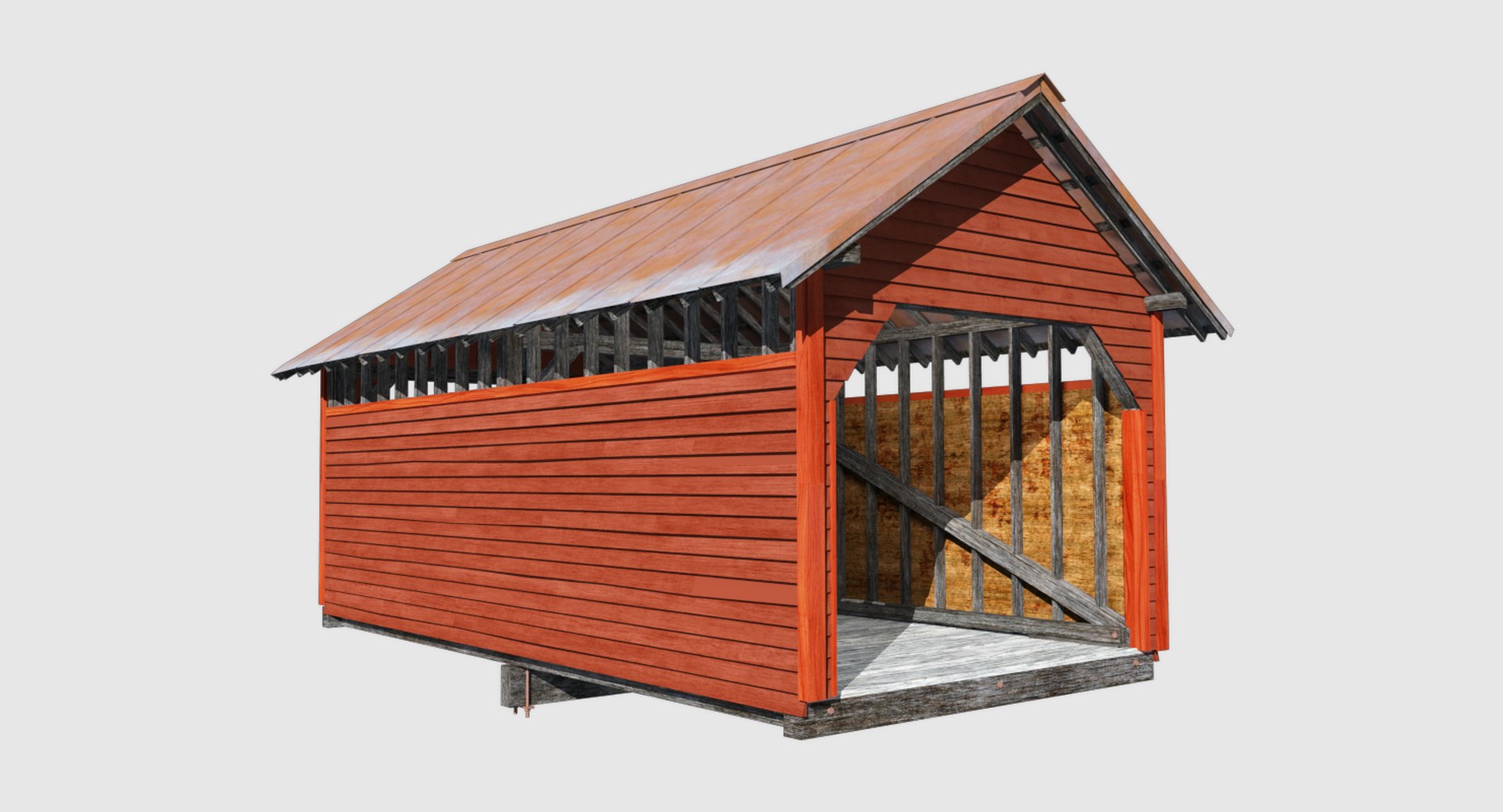 Covered Bridge Model - TurboSquid 1422848