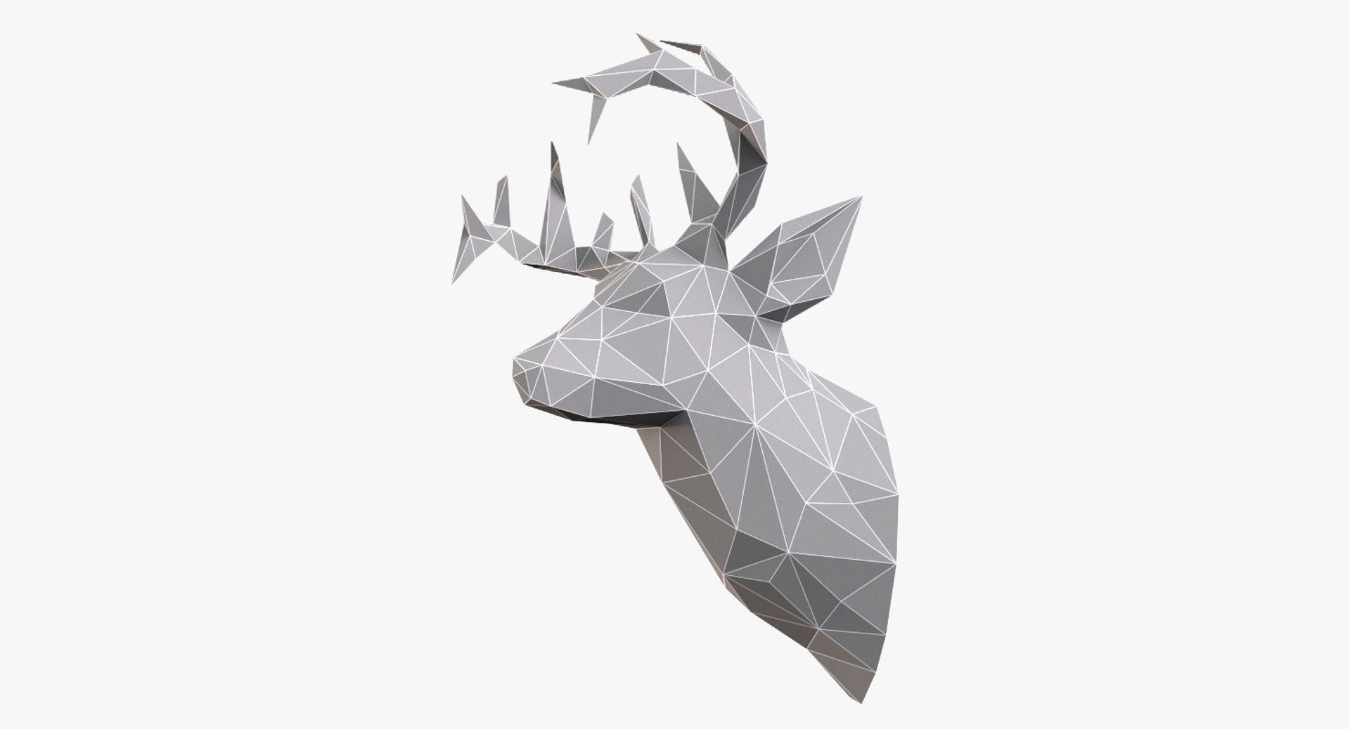Deer Head Paper 3d Model