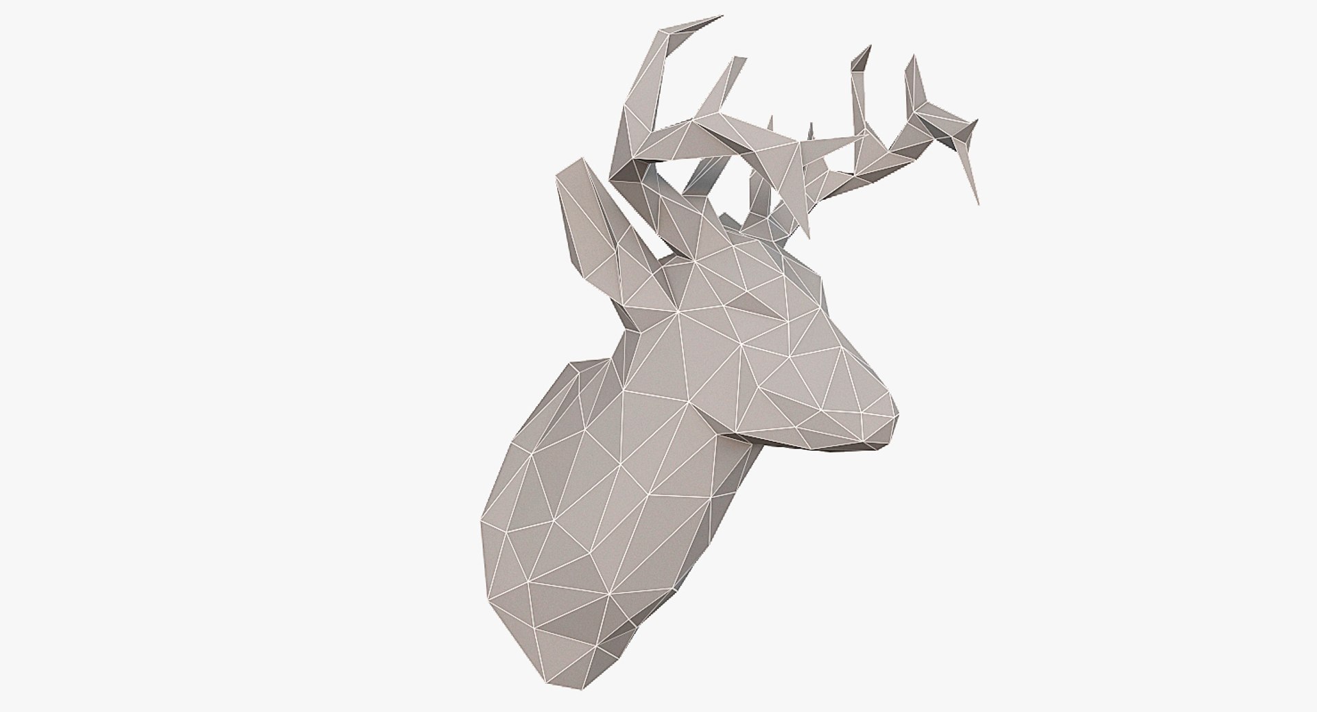 Deer Head Paper 3d Model