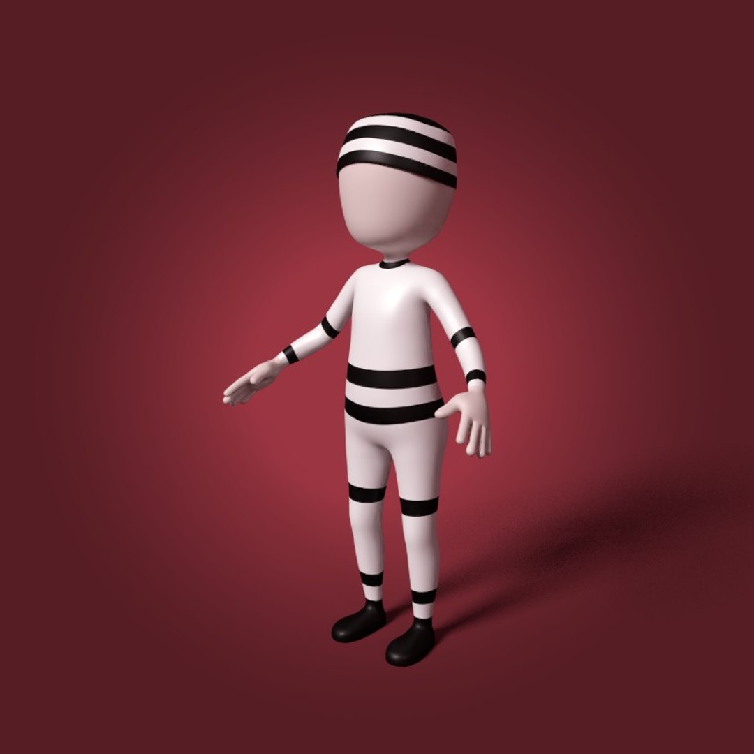 3D Prisoner Cartoon - TurboSquid 1390683