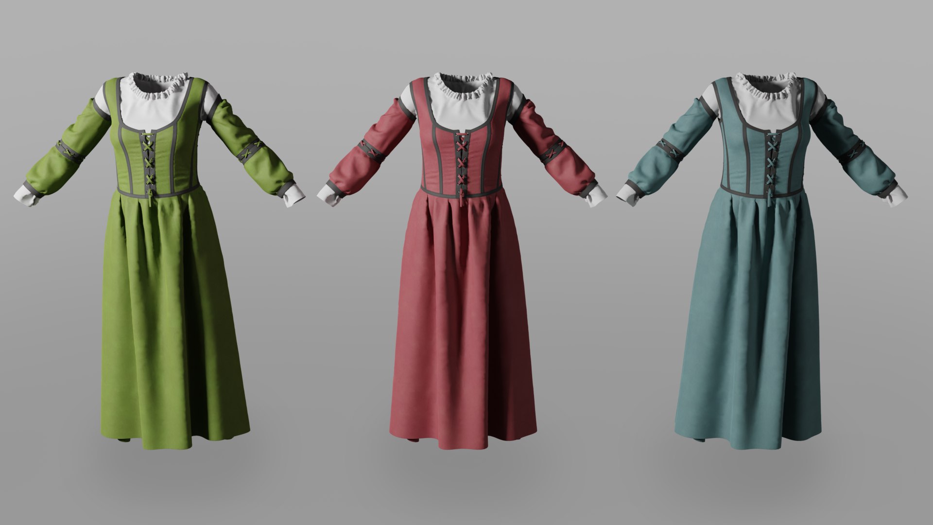 Medieval Dress 3D Model - TurboSquid 1979443