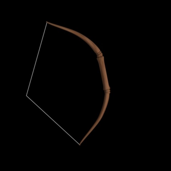 3d model bow animation long