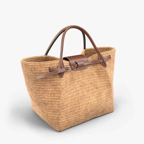 modelo 3d Woven Raffia Bag - TurboSquid 1920006
