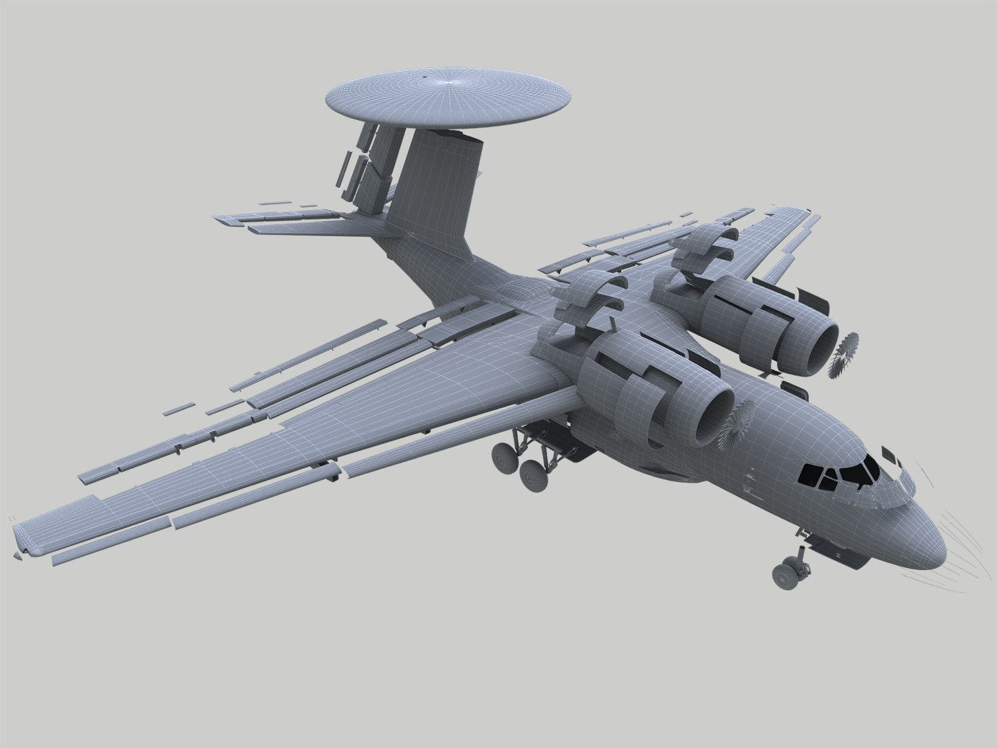 Aircraft Ussr Awacs 71 3D Model - TurboSquid 1602614