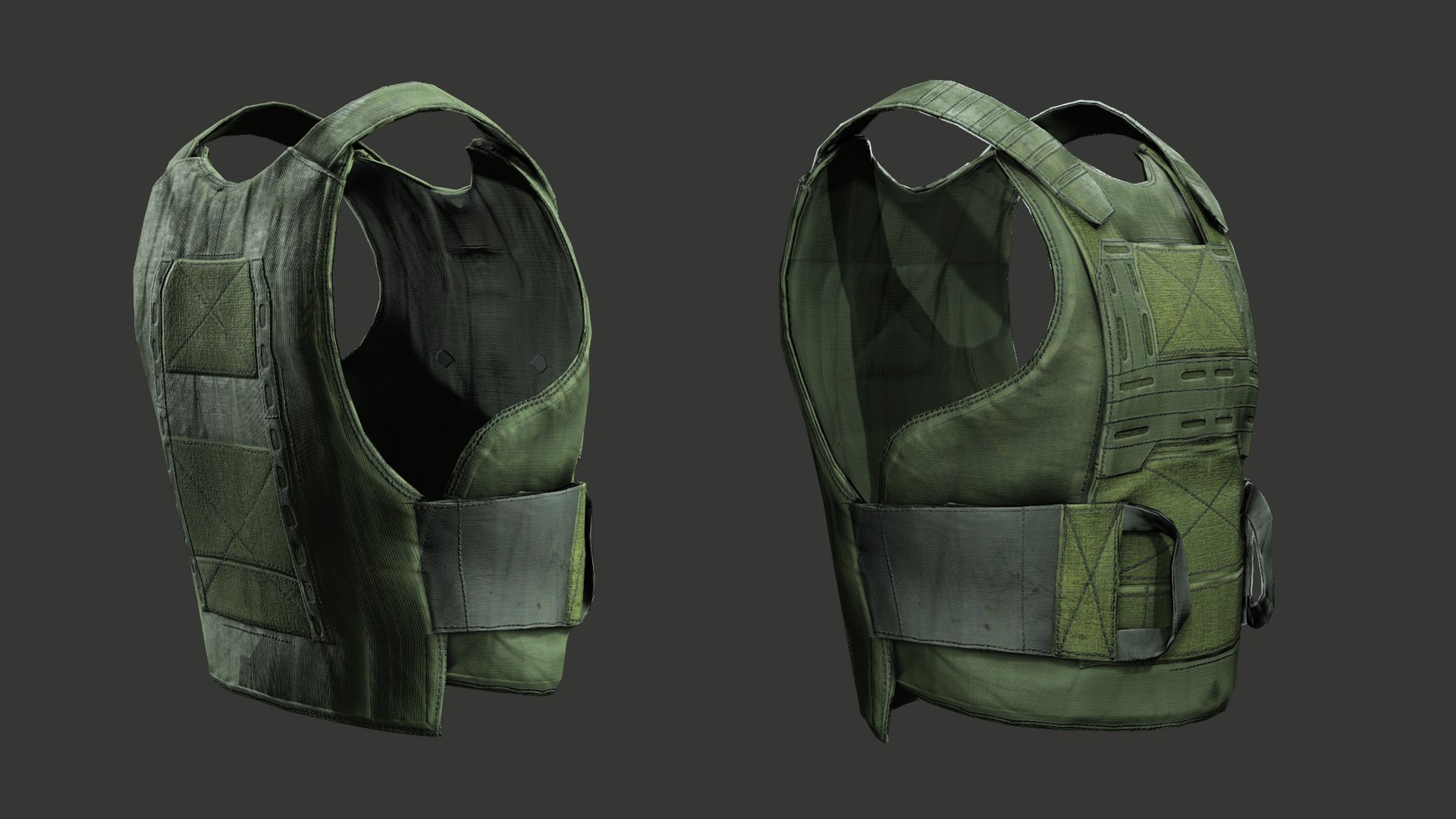 3D Green Combat Body Armor - Realistic Model - TurboSquid 2419166