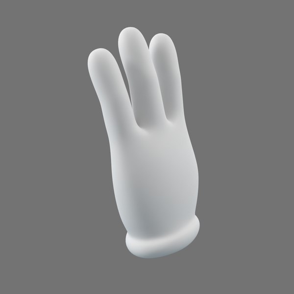 3D gloved hand 4 fingers - TurboSquid 1395949