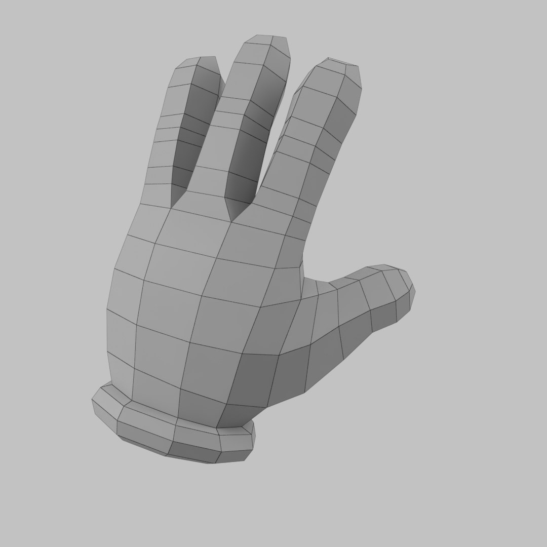 3D Gloved Hand 4 Fingers - TurboSquid 1395949