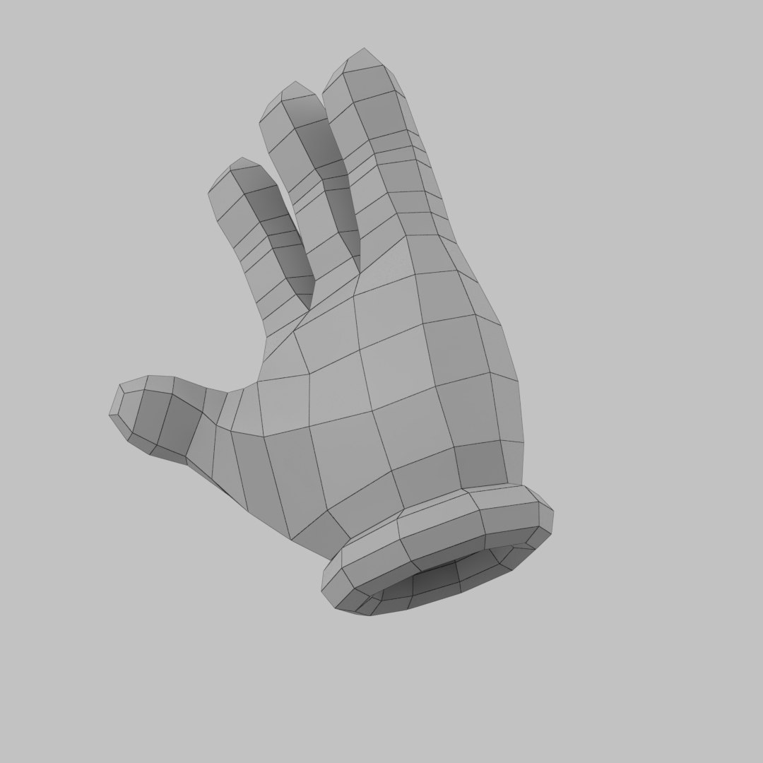3D Gloved Hand 4 Fingers - TurboSquid 1395949