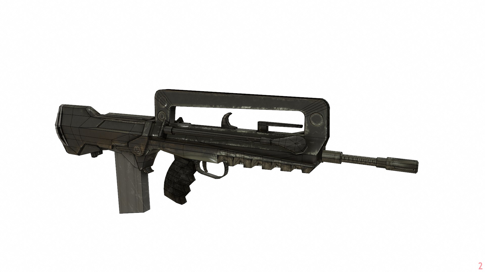 3d famas f1 assault rifle model