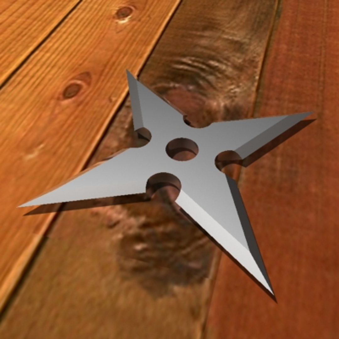 3d obj 6 shurikens