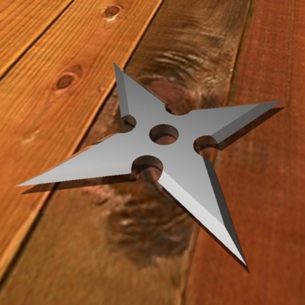 3d obj 6 shurikens