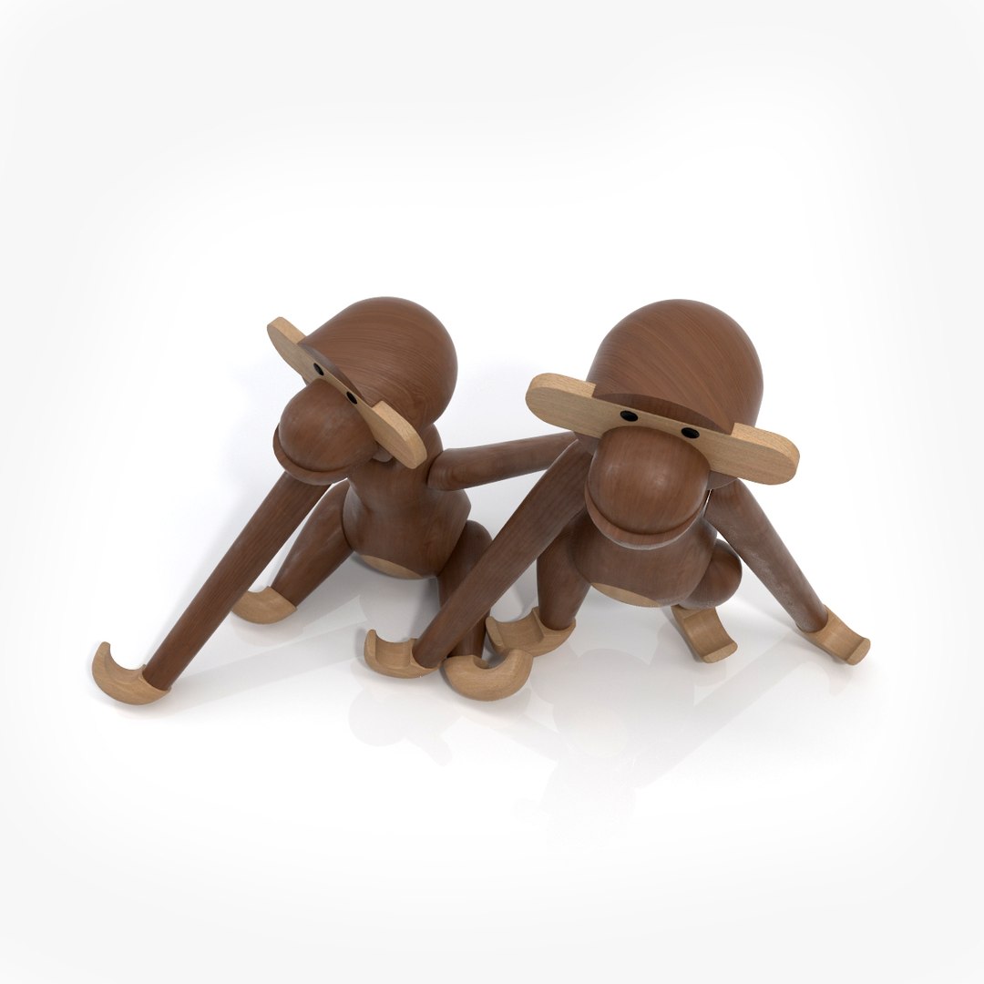 Max Realistic Wooden Monkey