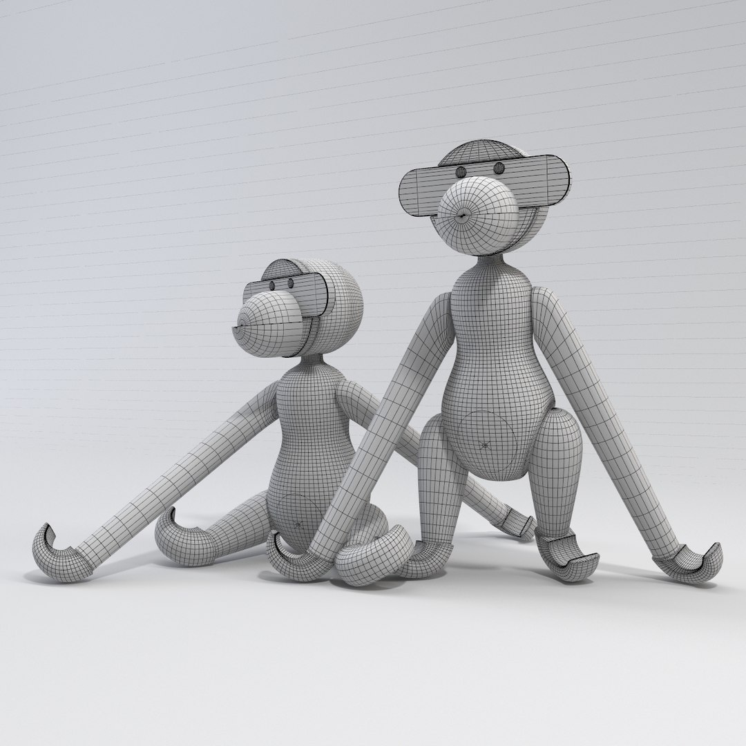 Max Realistic Wooden Monkey