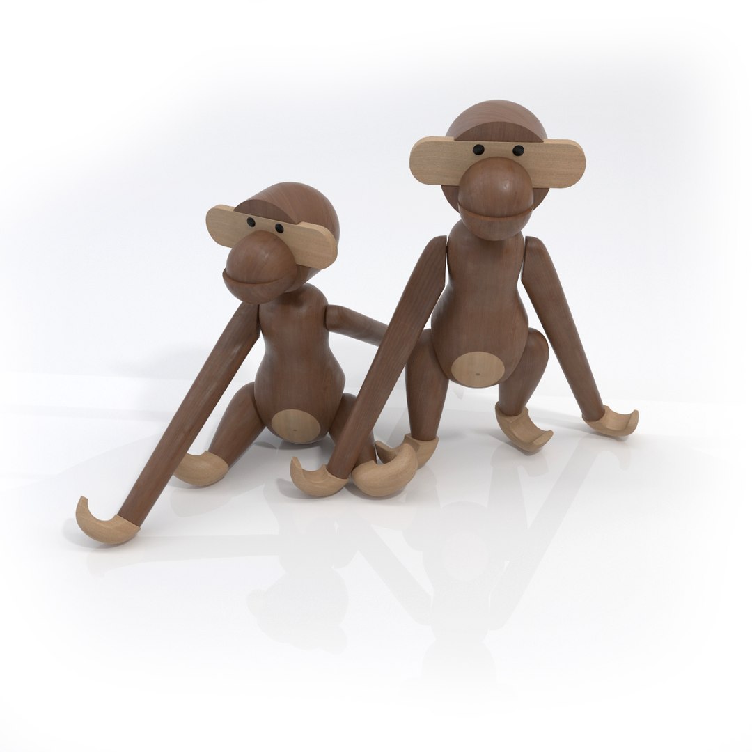 Max Realistic Wooden Monkey