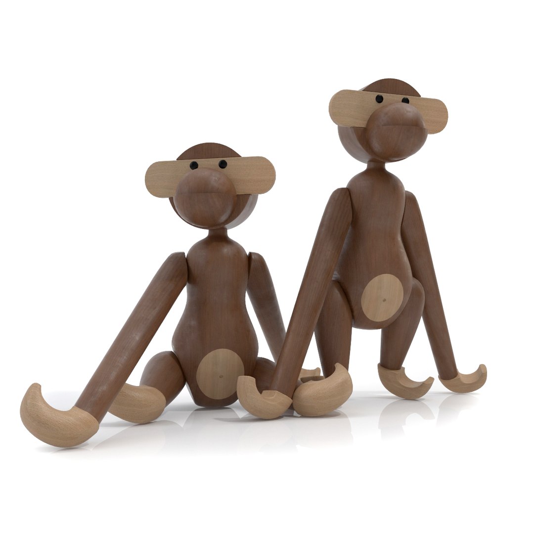 Max Realistic Wooden Monkey