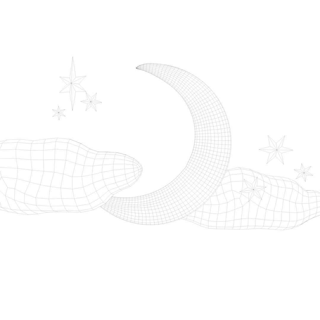 3D Stylized Moon - TurboSquid 2032425