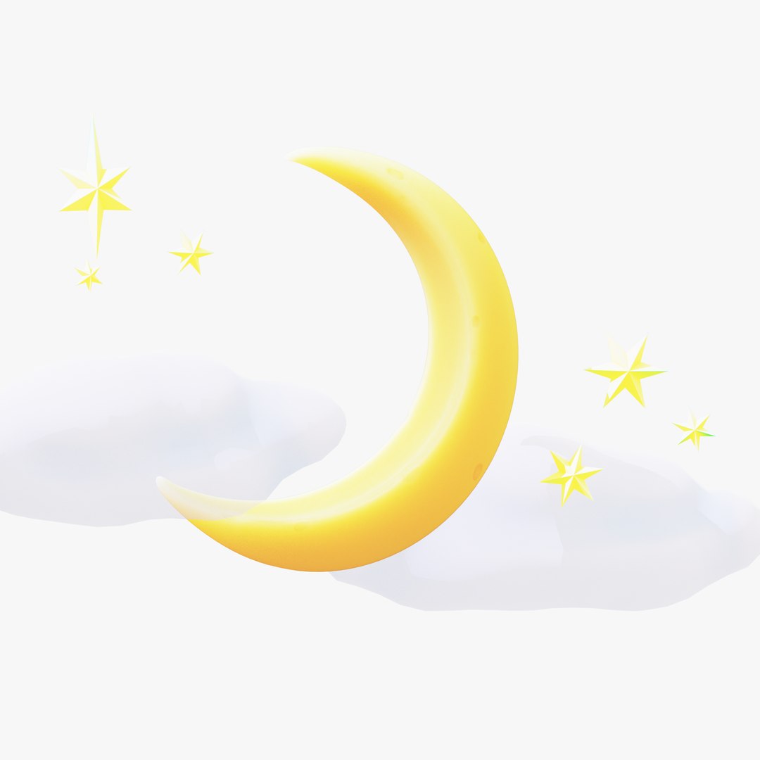 3D Stylized Moon - TurboSquid 2032425