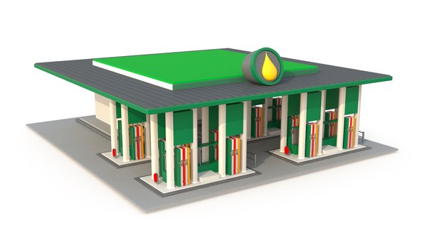 Gas Station model - TurboSquid 1958555